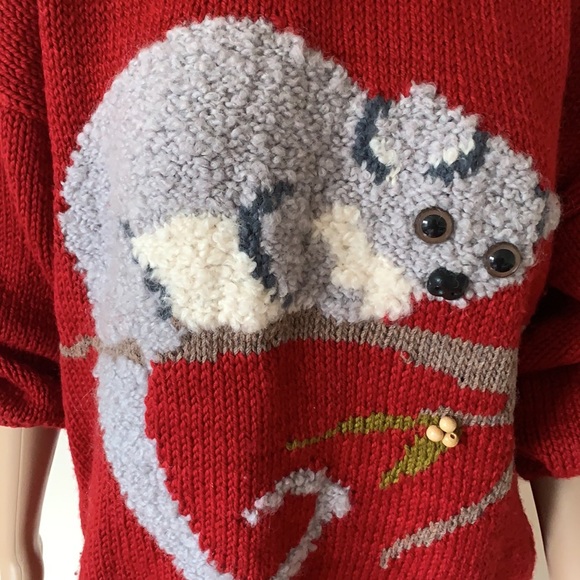 Hand Crafted | Sweaters | Vintage Handmade Possum Knit Sweater | Poshmark